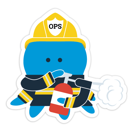 "Ops Firefighter" Sticker – Octopus Deploy